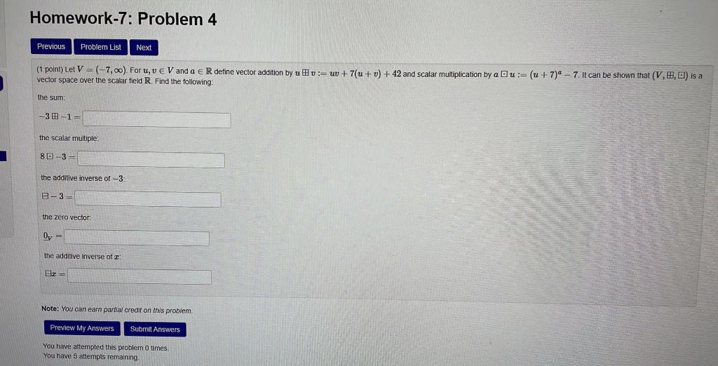 Solved Homework 7 Problem 4 Previous Problem List Next 1
