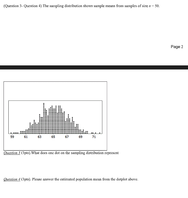 Solved (Question 3- Question 4) The sampling distribution | Chegg.com
