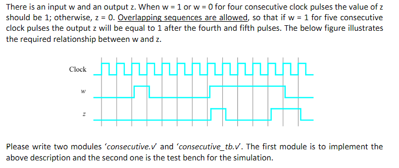 Solved There is an input w and an output z. When w = 1 or w | Chegg.com