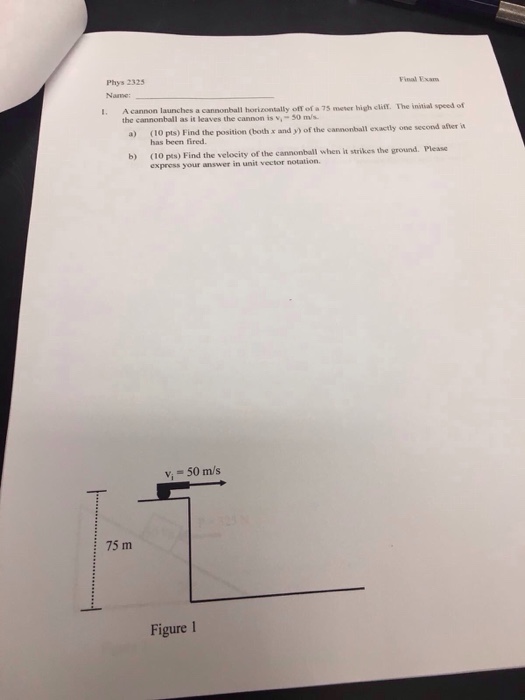 Solved Find the position (both x and y) of the cannonball | Chegg.com