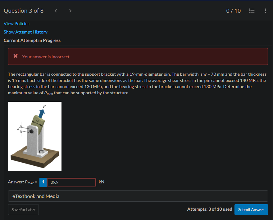 Solved The rectangular bar is connected to the support | Chegg.com