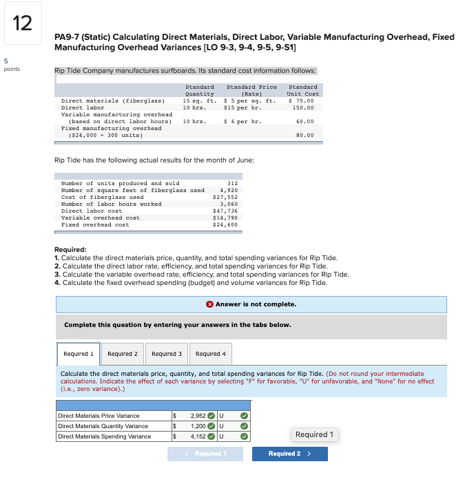 Solved 12 PA9-7 (Static) Calculating Direct Materials, | Chegg.com