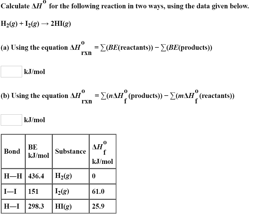 Solved Calculate AH for the following reaction in two ways, | Chegg.com