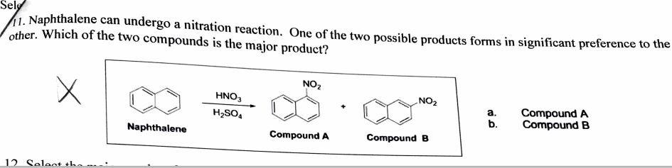 Solved Selo 111. Naphthalene can undergo a nitration | Chegg.com