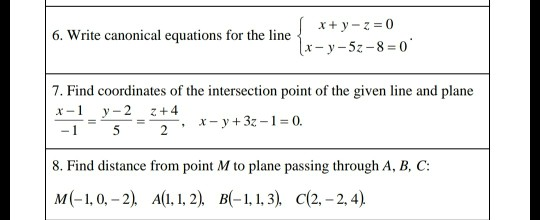 Solved 6. Write canonical equations for the line | x+y-3= 0 | Chegg.com