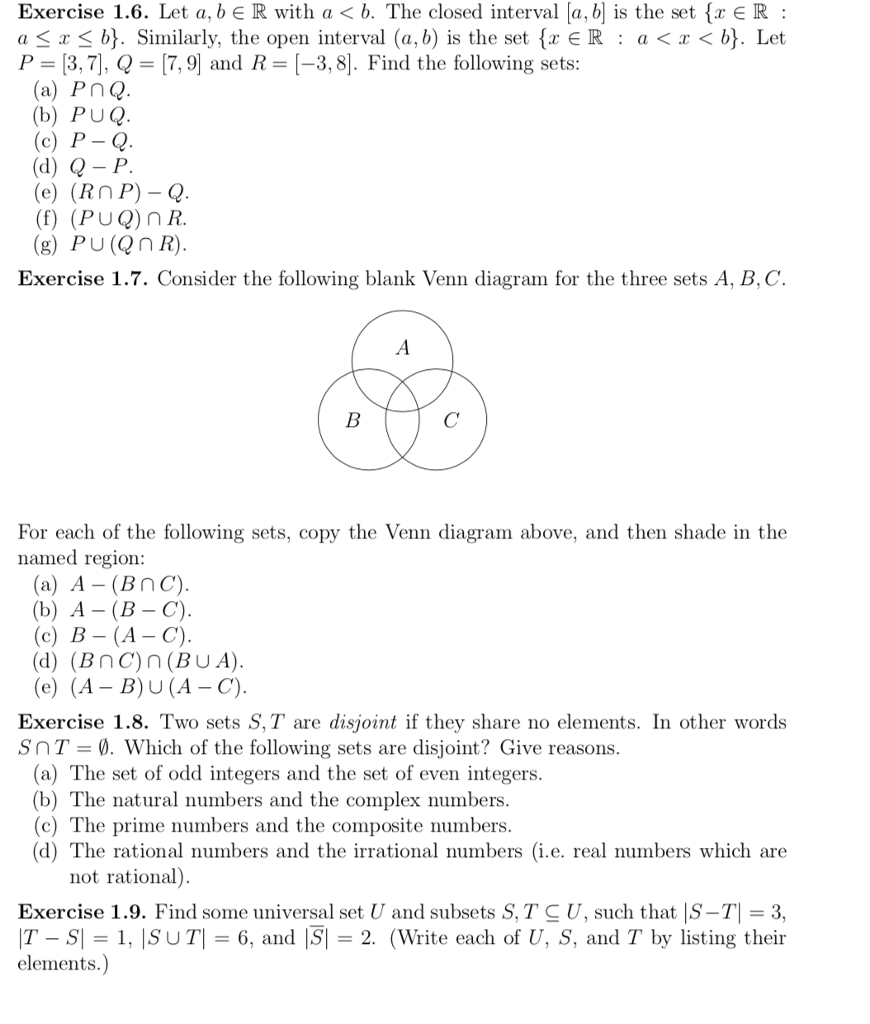Solved Exercise 1.6. Let a, b e R with a