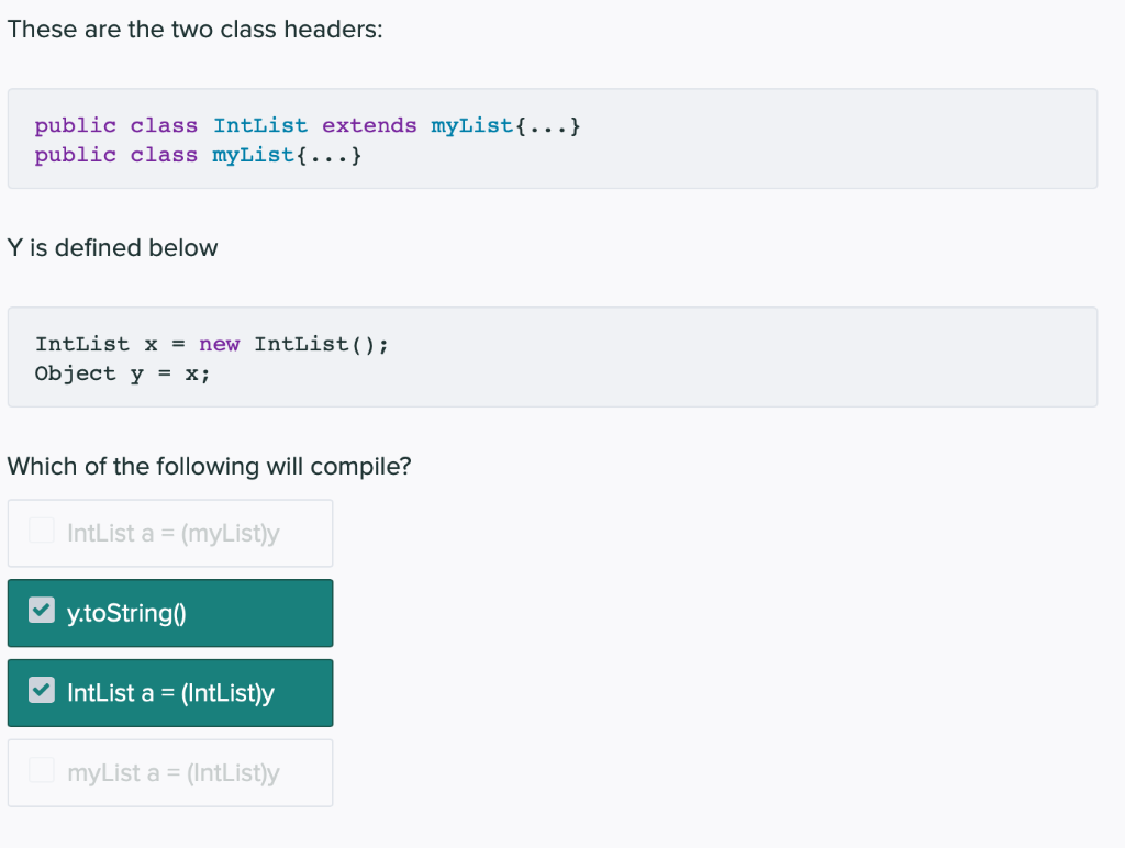 Solved These are the two class headers: public class IntList | Chegg.com