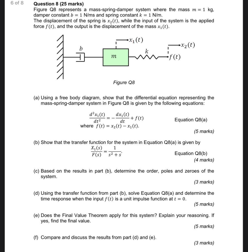 Solved 6 of 8 Question 8 (25 marks) Figure Q8 represents a | Chegg.com