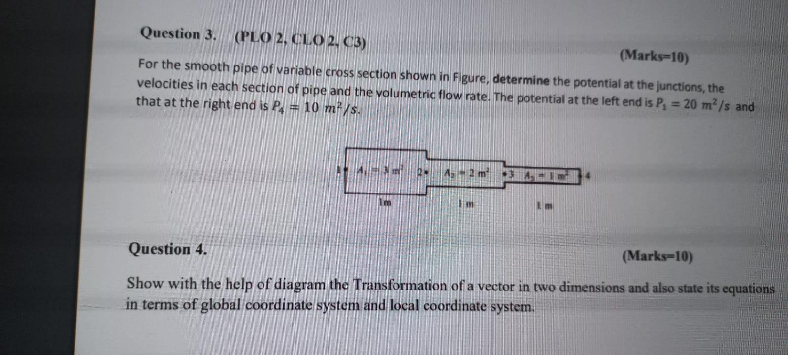 Solved Question 3. (PLO 2, CLO 2, C3) (Marks=10) For the | Chegg.com