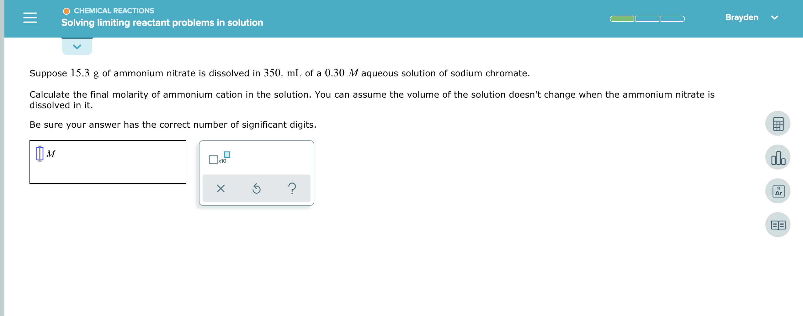 Solved O CHEMICAL REACTIONS Solving limiting reactant | Chegg.com