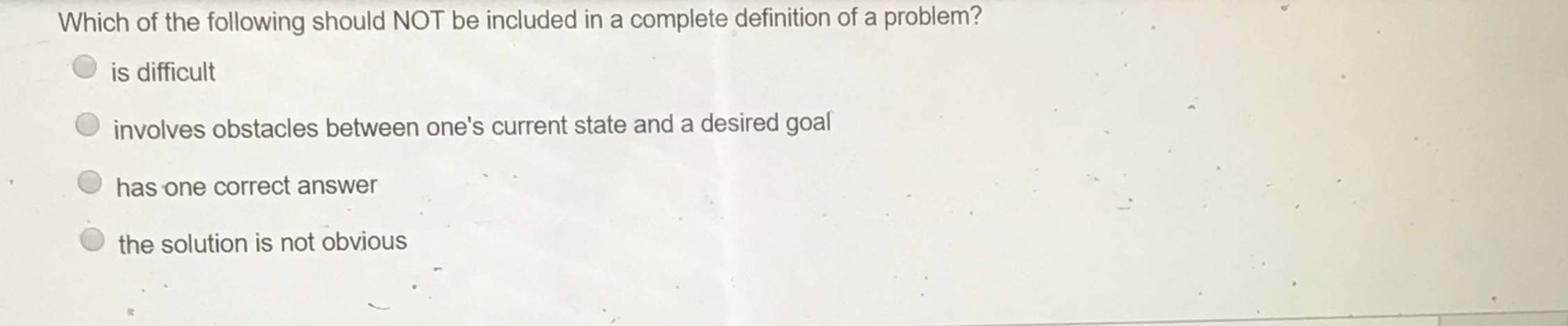 Solved Which of the following should NOT be included in a | Chegg.com