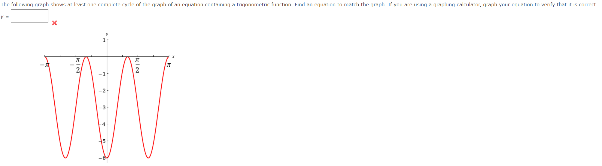 Solved The following graph shows at least one complete cycle | Chegg.com