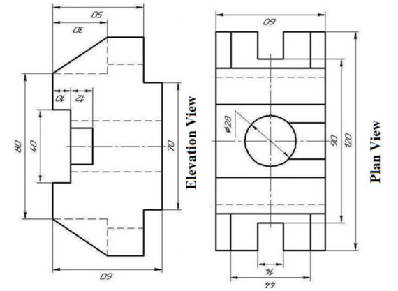 Solved draw the missing view of each object and create the | Chegg.com
