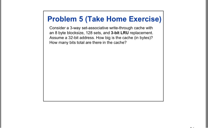 Solved Problem 5 (Take Home Exercise) Consider a 3-way | Chegg.com