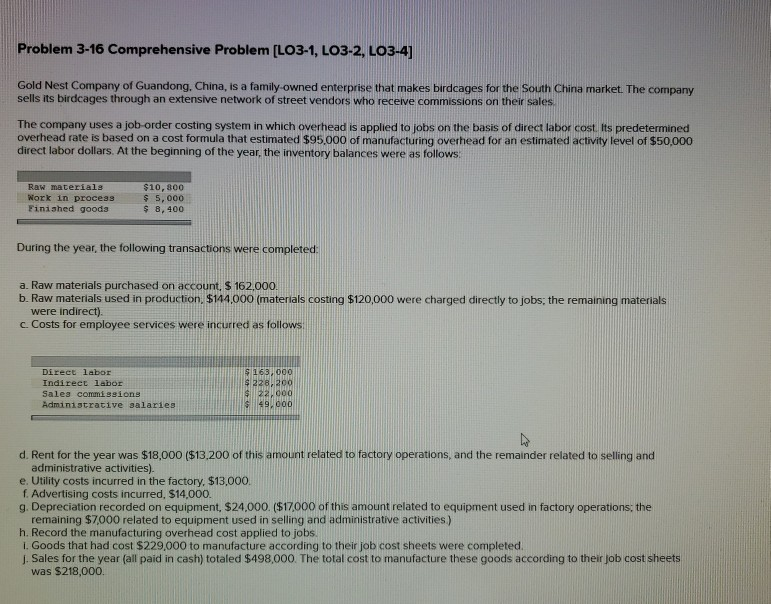 Solved Problem 3-16 Comprehensive Problem (LO3-1, LO3-2, | Chegg.com