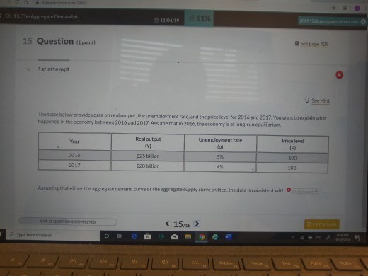 Solved O 13 The Aggregate Demand-A. 61 % os012 soutem.ad | Chegg.com