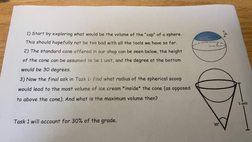 Solved ra 1) Start by exploring what would be the volume of | Chegg.com