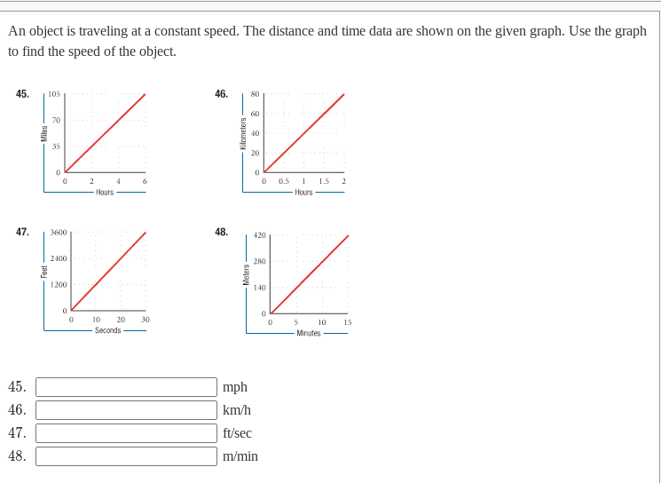 Solved An object is traveling at a constant speed. The | Chegg.com