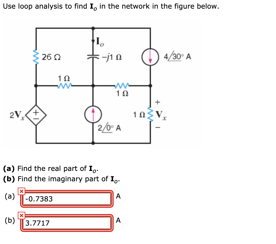 Solved Use loop analysis to find I, in the network in the | Chegg.com