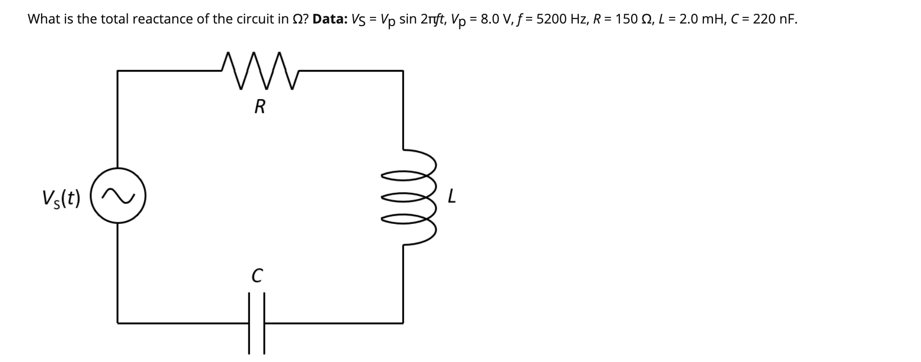 Solved What is the total reactance of the circuit in N? | Chegg.com