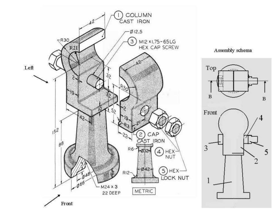 Solved Draw all views as Autocad 2-D full view Draw views | Chegg.com