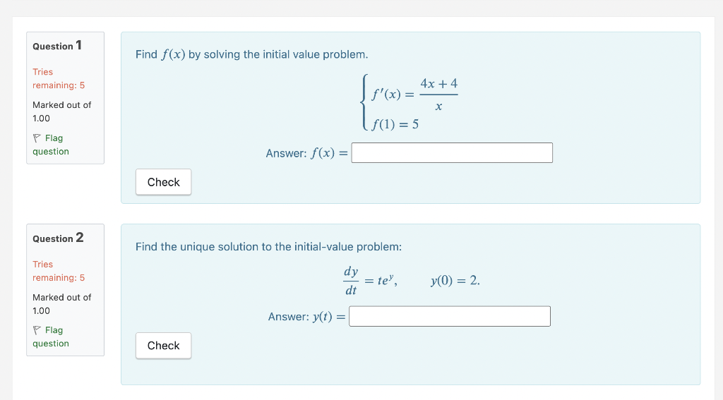 Solved Find f(x) by solving the initial value problem. | Chegg.com