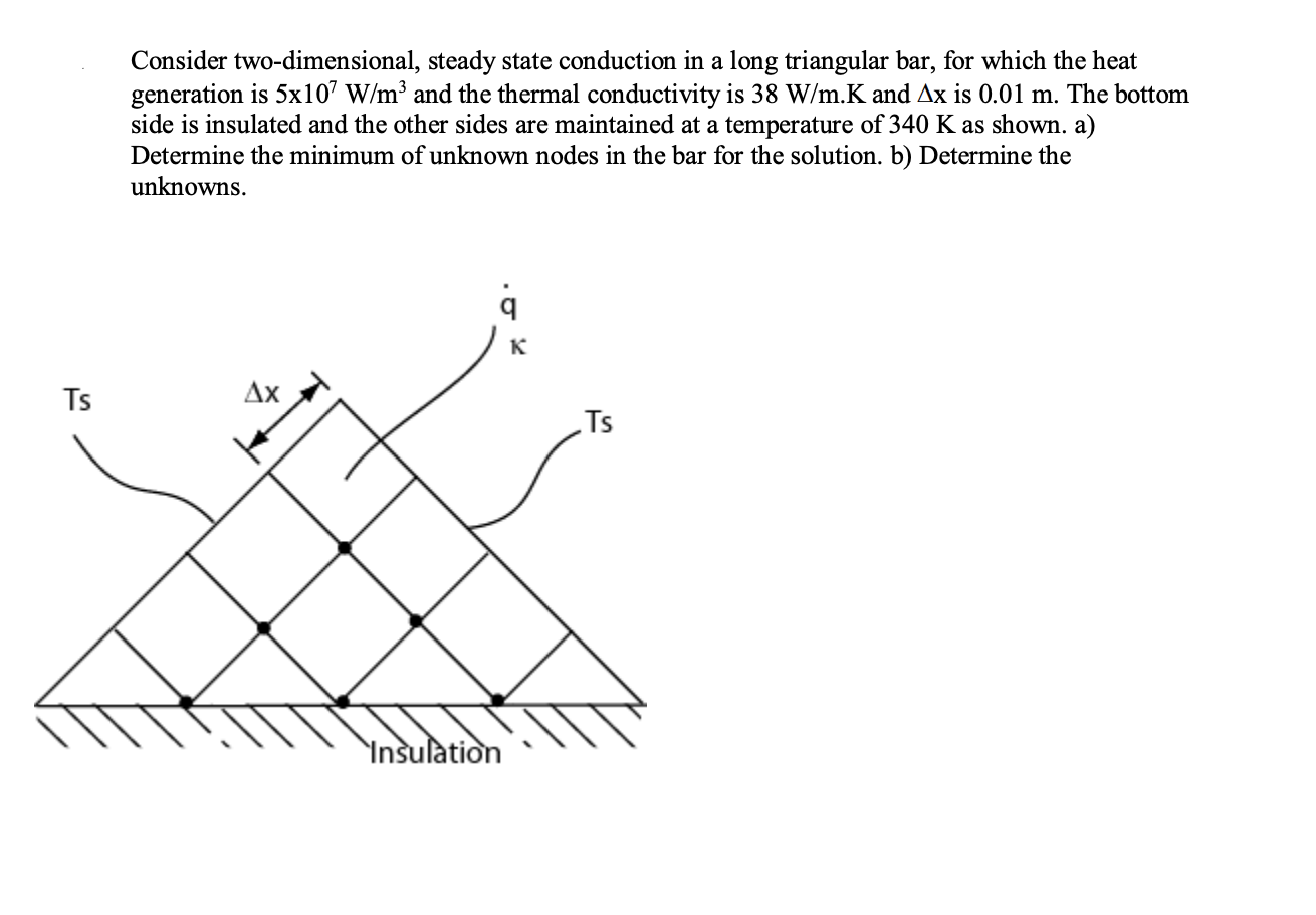 Solved Consider two-dimensional, steady state conduction in | Chegg.com