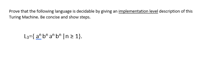 Solved Prove that the following language is decidable by | Chegg.com