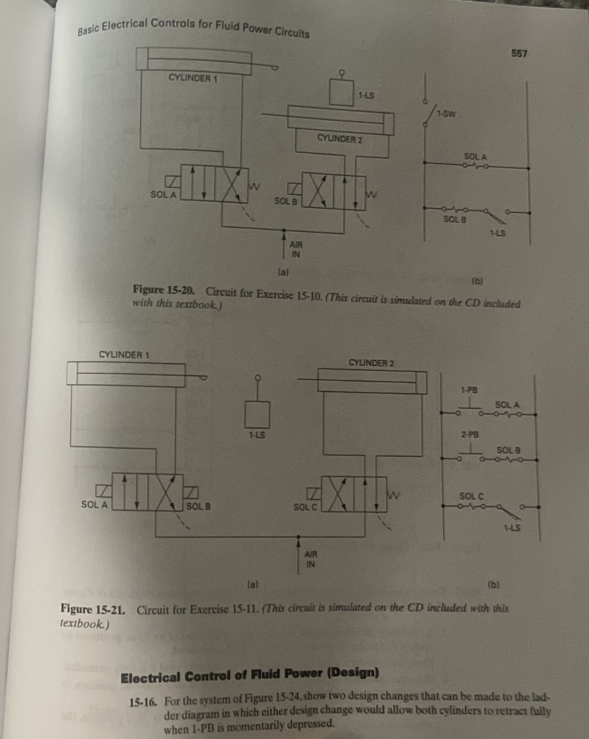 Solved Electrical Control of Fluid Power (Analysis) 15-9. | Chegg.com