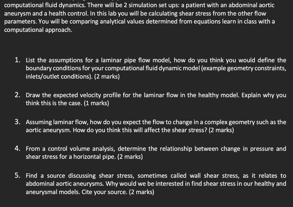 Solved computational fluid dynamics. There will be 2 | Chegg.com