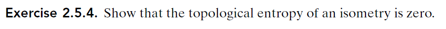 Solved Exercise 2.5.4. Show that the topological entropy of | Chegg.com Solved Exercise 2.5.4. Show that the topological entropy of | Chegg.com