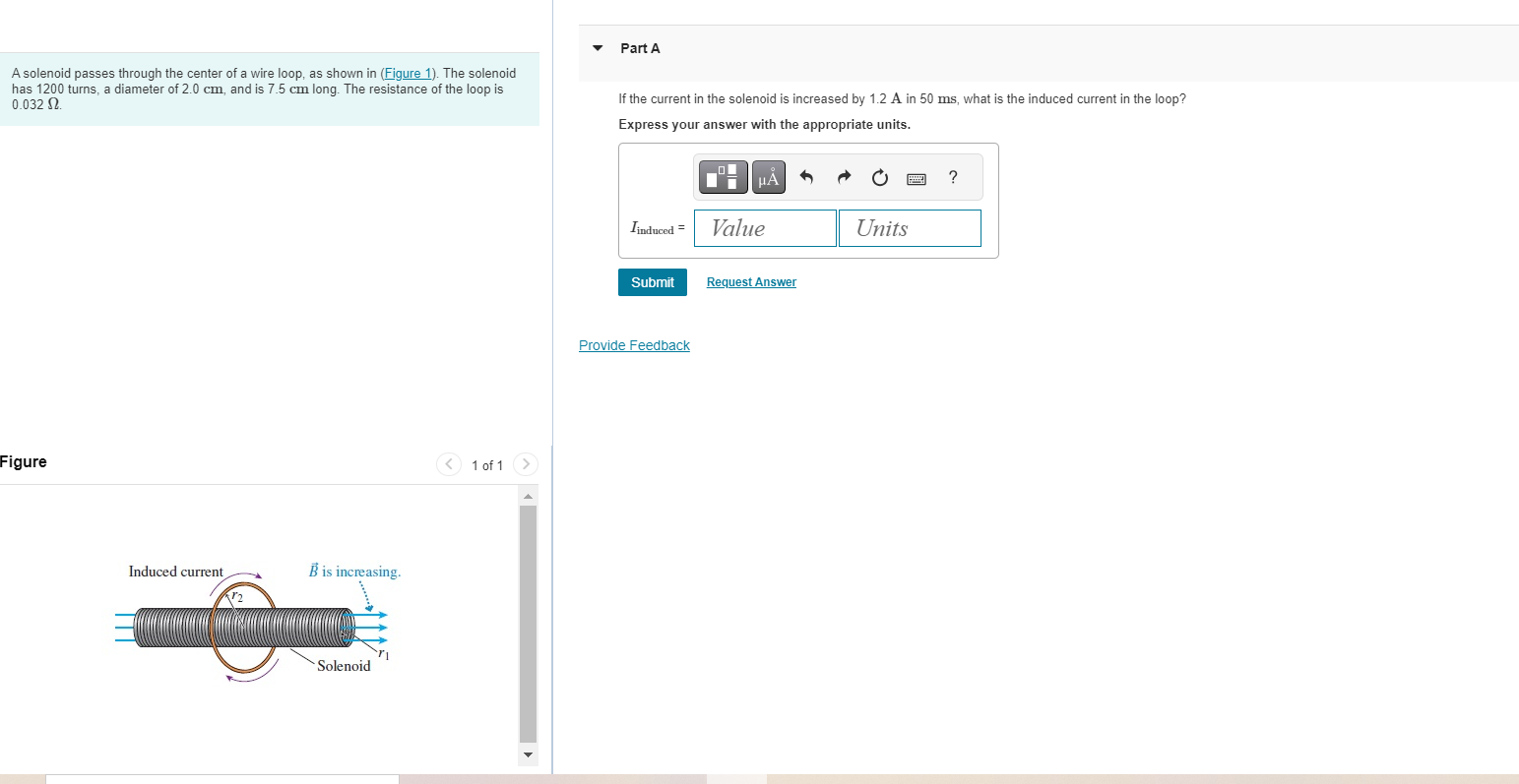 Solved A solenoid passes through the center of a wire loop, | Chegg.com