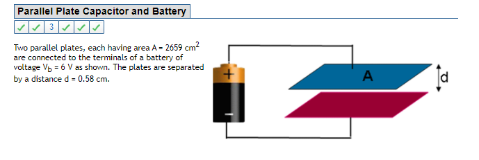 Solved Parallel Plate Capacitor and Battery Two parallel | Chegg.com