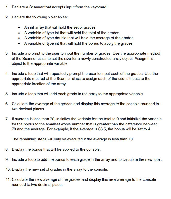 Solved Please help with java, here is what I have. import | Chegg.com