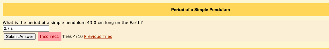 Solved Period of a Simple Pendulum What is the period of a | Chegg.com