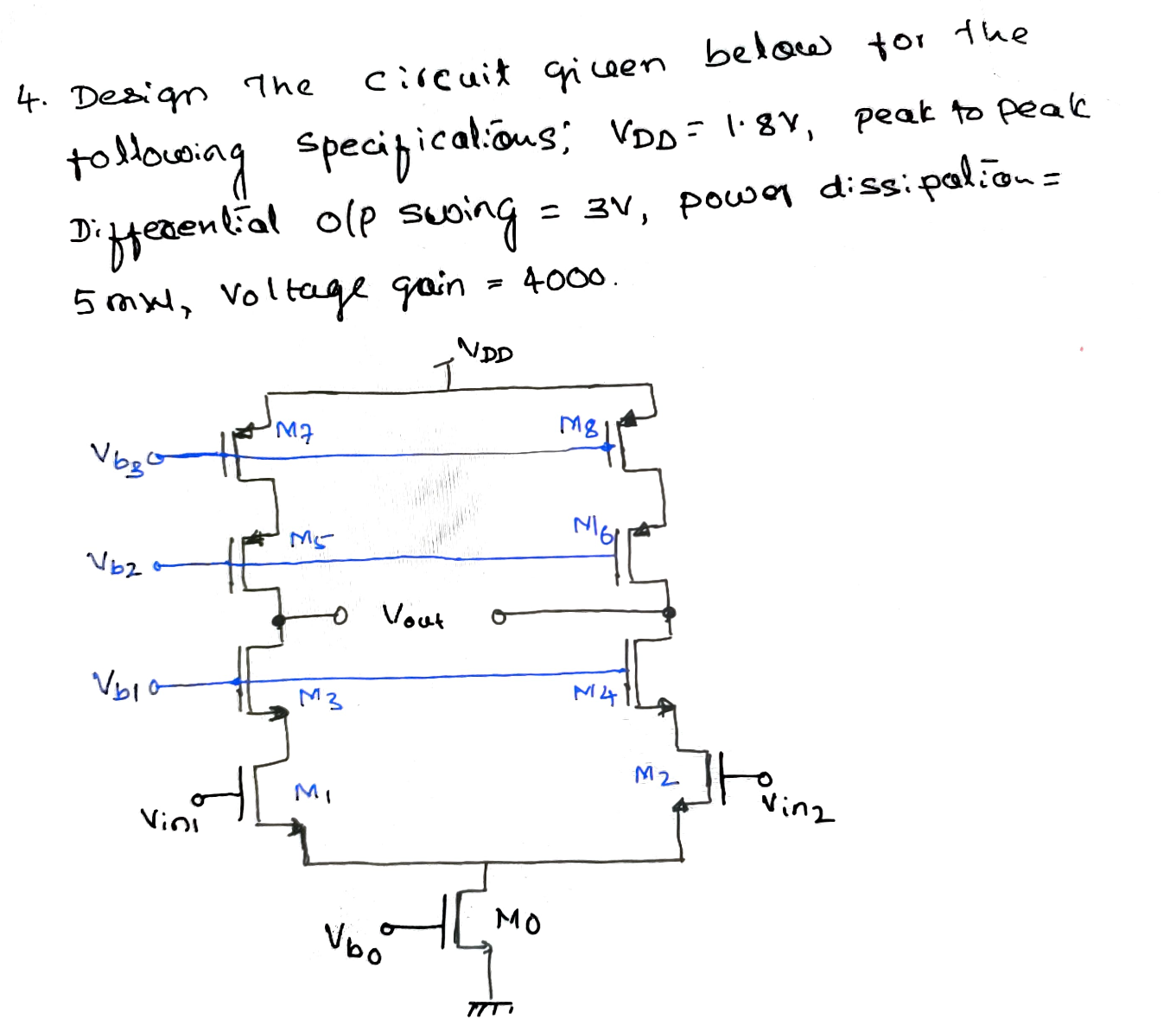 Solved Design The circuit given below for thefollowing | Chegg.com