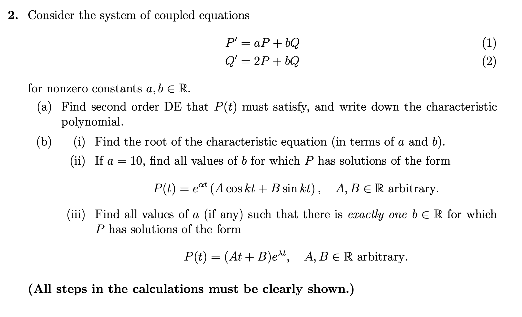 Solved Consider the system of coupled | Chegg.com