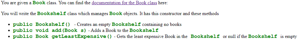 Solved Here is the Book class: Book.java public class | Chegg.com