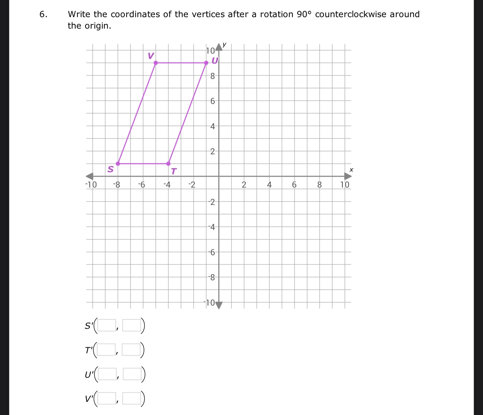 Solved Write the coordinates of ﻿the vertices after a | Chegg.com
