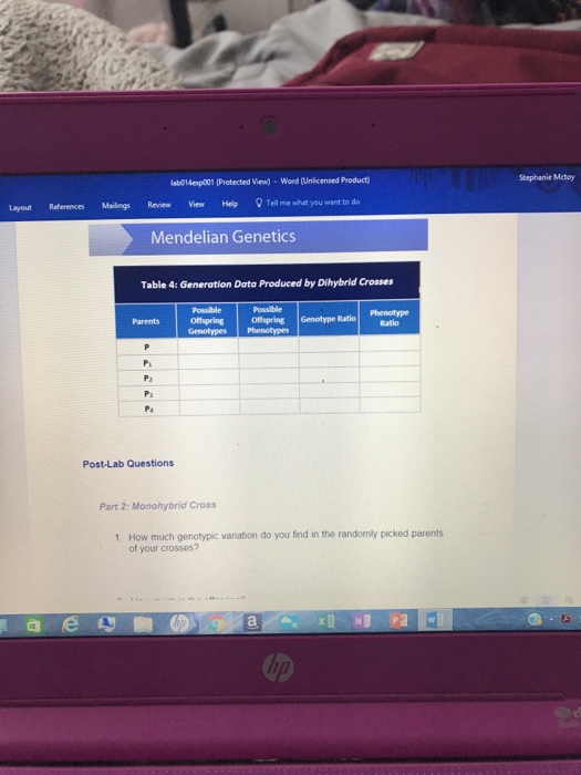 Solved Stephanie M lab014exp001 (Protected View) - Word | Chegg.com