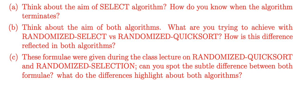 Solved Both RANDOMIZED-QUICKSORT (CLRS 7.3) and | Chegg.com