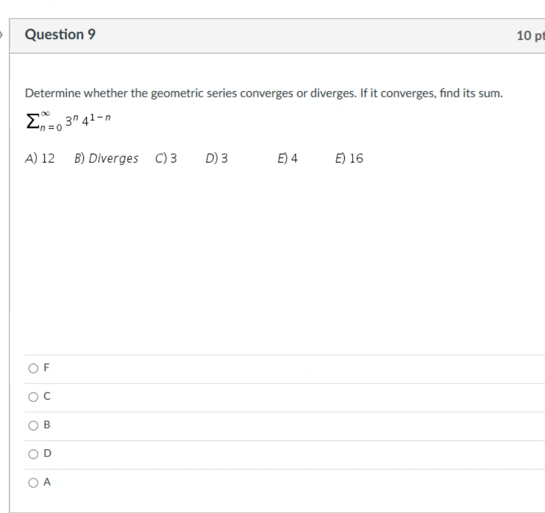 Solved Determine Whether The Geometric Series Converges Or
