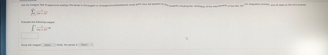 Solved steps to the limit process Ute the Integral Test to | Chegg.com