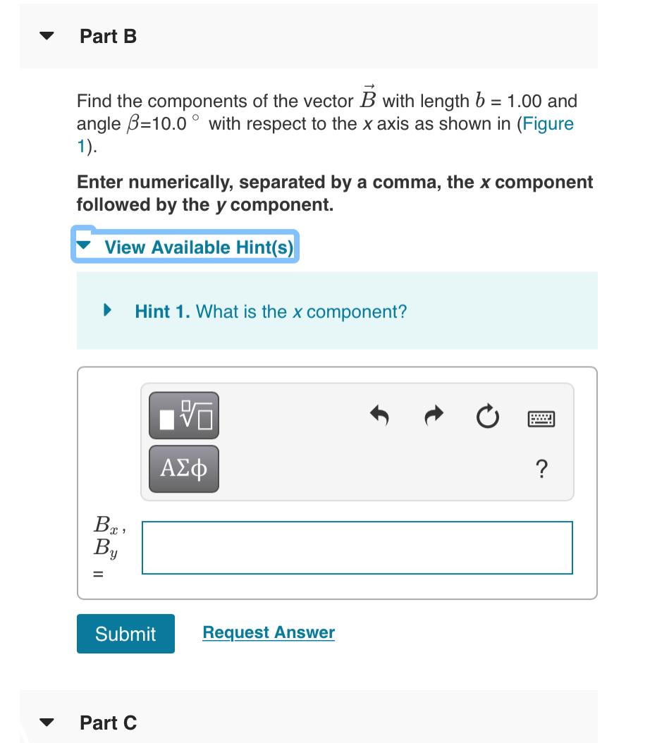 Solved Part A Find the components of the vector A with | Chegg.com