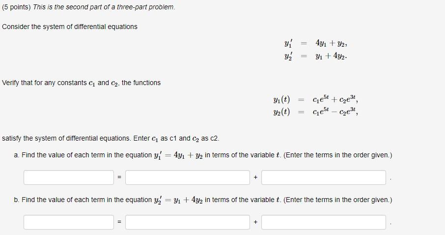 Solved (5 points) This is the second part of a three-part | Chegg.com
