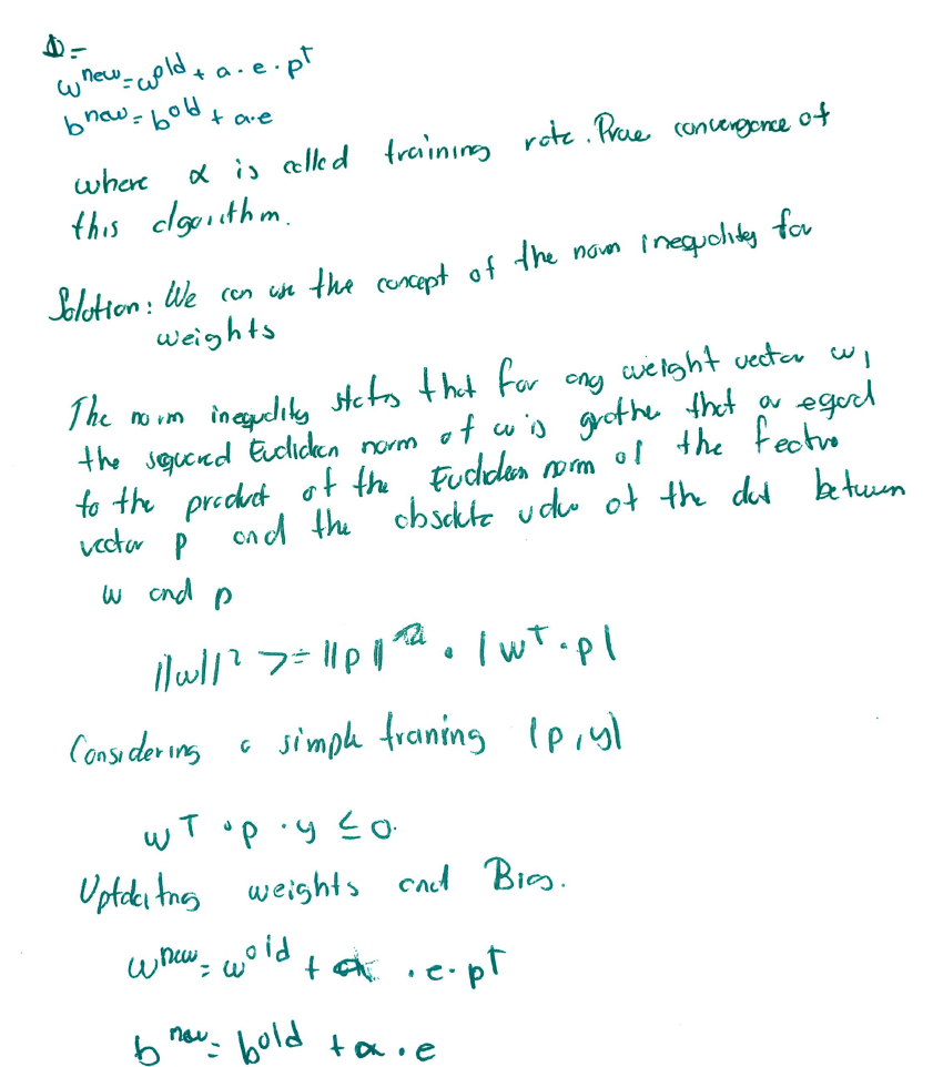 Solved E4.13 One variation of the perceptron learning rule | Chegg.com
