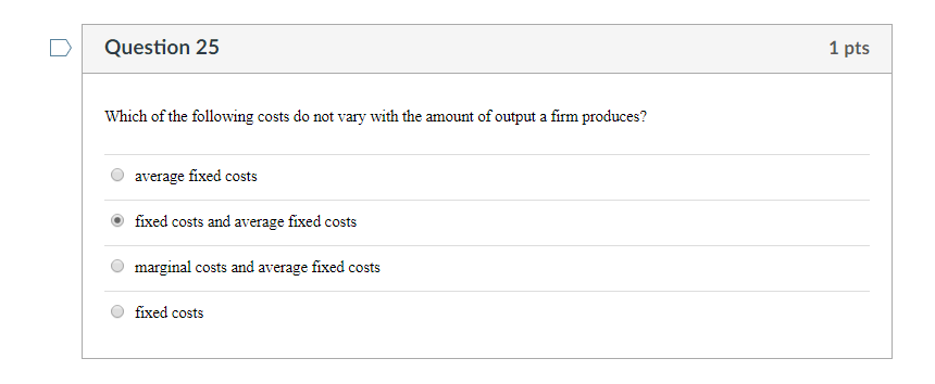 Solved Which of the following costs do not vary with the | Chegg.com