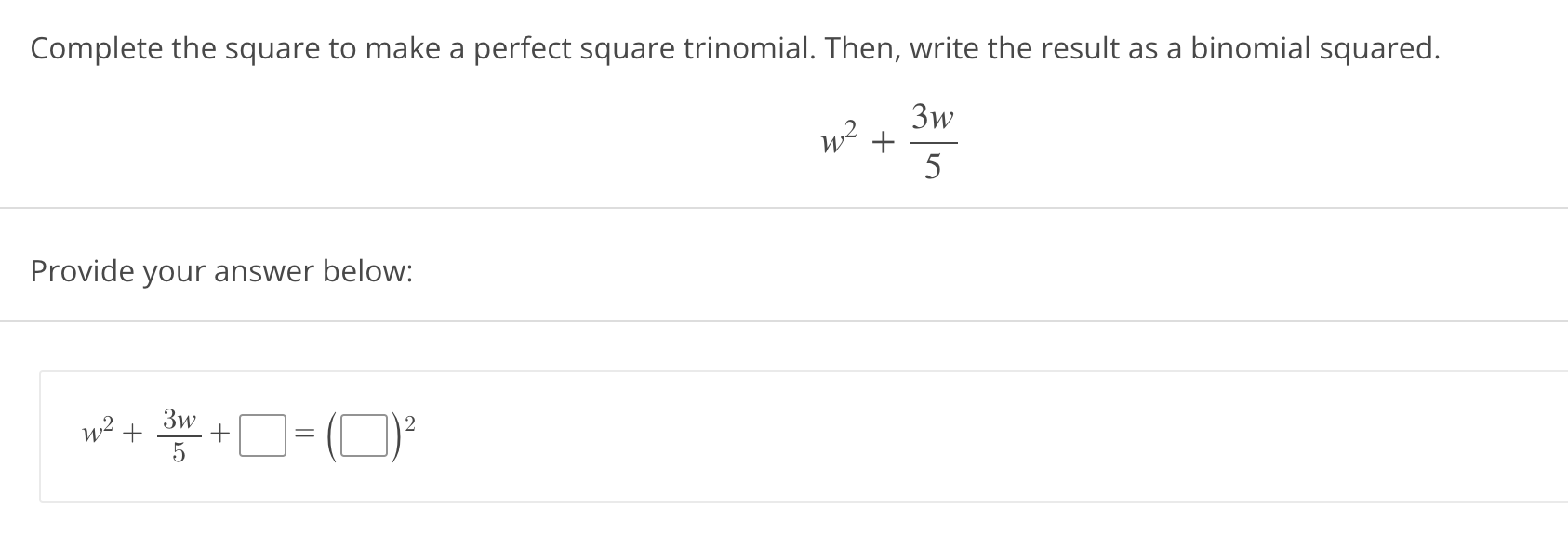 Solved Complete the square to make a perfect square | Chegg.com