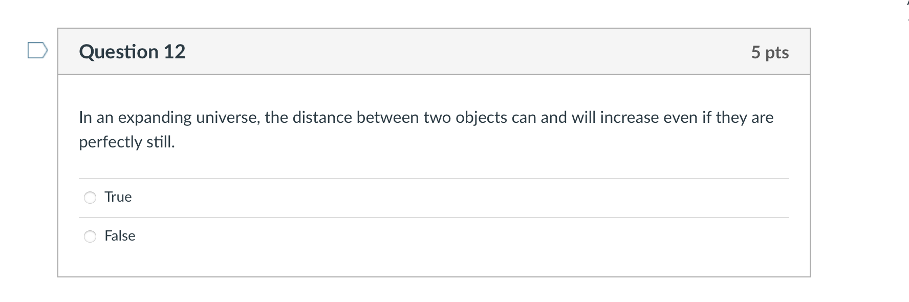 Solved In an expanding universe, the distance between two | Chegg.com
