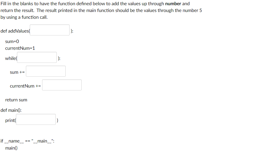 Solved Fill in the blanks to have the function defined below | Chegg.com